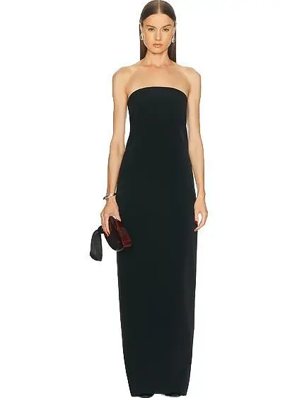 Marina Moscone Cocoon Bustier Maxi Dress - Black