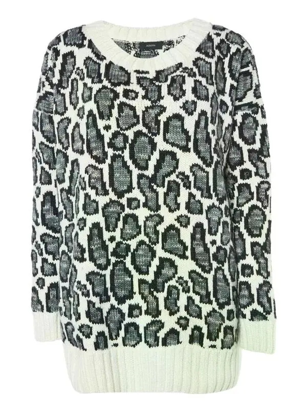 JOSEPH Leopard-pattern Knit Sweater - White