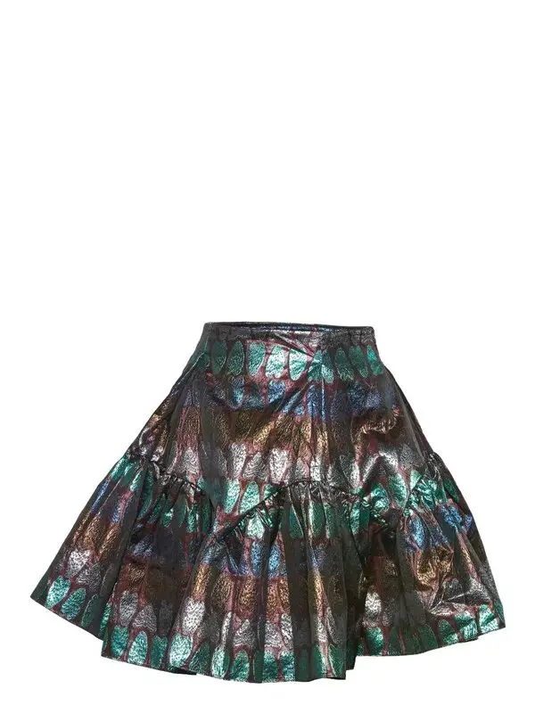 Kenzo Brocade Mini Skirt - Red