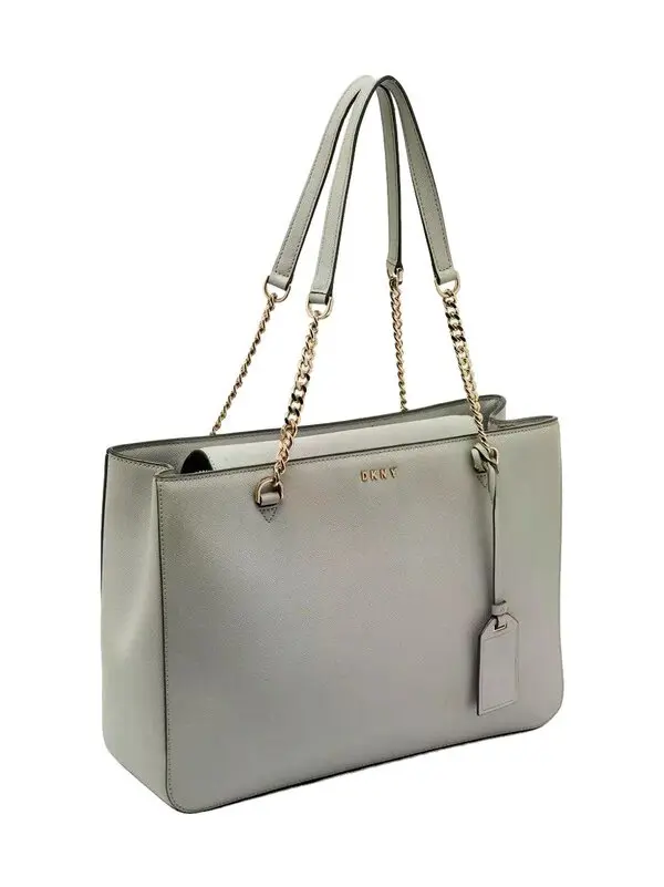 Dkny Medium Saffiano Leather Tote Bag - Grey