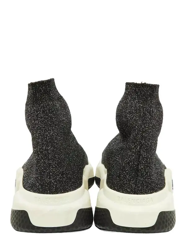 Balenciaga Knit Logo Sneakers - Black