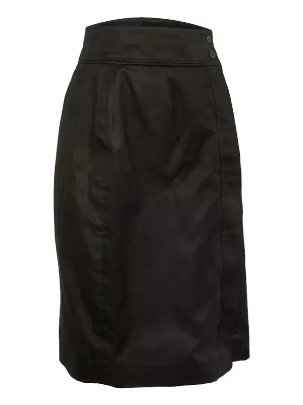 Saint Laurent A-line Button-front Skirt - Black
