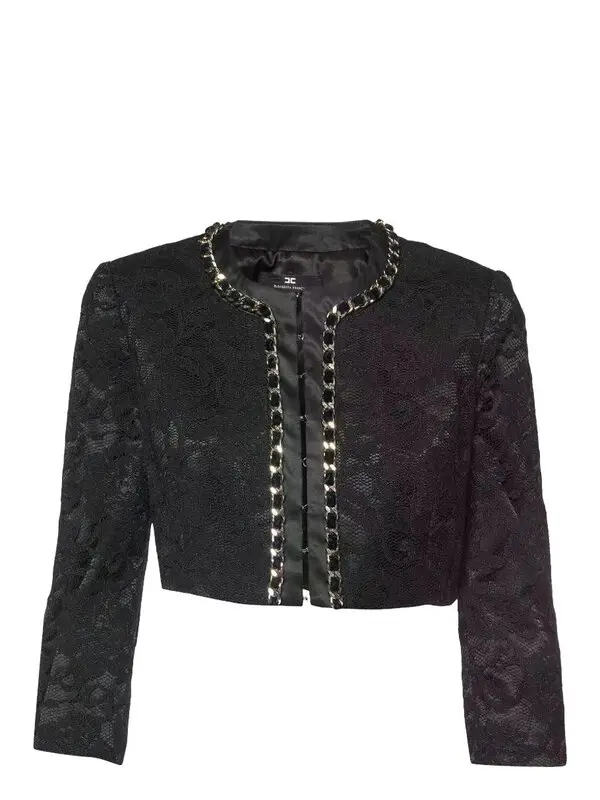 Elisabetta Franchi Chain-detail Jacket - Black