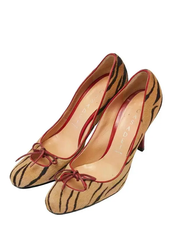 Casadei Zebra-print Calf Hair Pumps - Neutrals