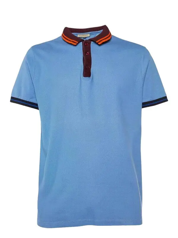 Burberry Contrast Trim T-shirt - Blue