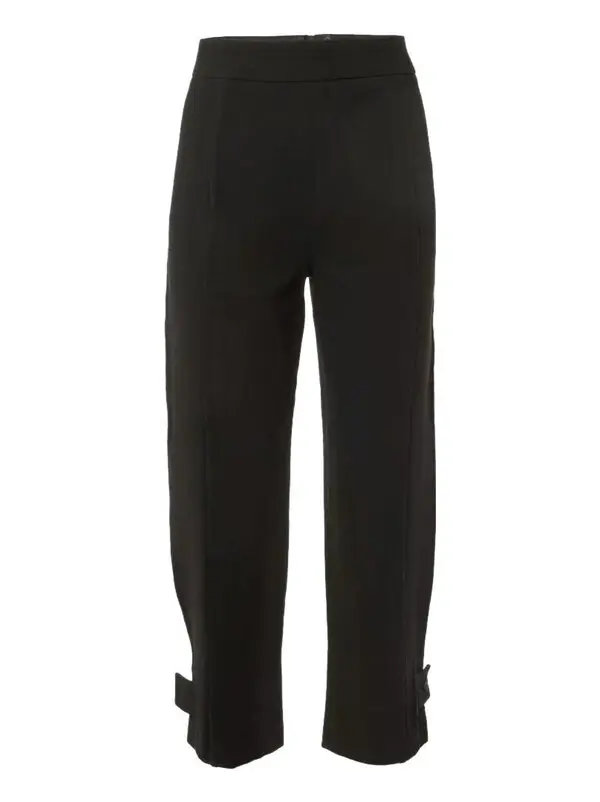 Emporio Armani Crepe Texture Tailored Trousers - Black