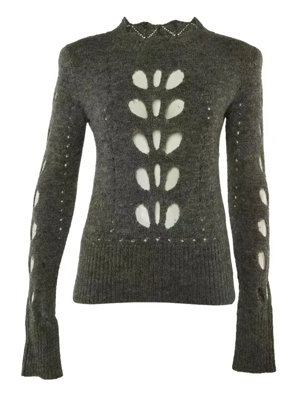 ISABEL MARANT VINTAGE Cut-out Knit Sweater - Grey