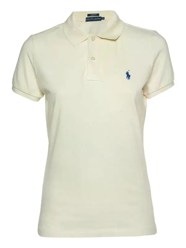 Polo Ralph Lauren Embroidered Logo Pique Polo T-shirt - Neutrals