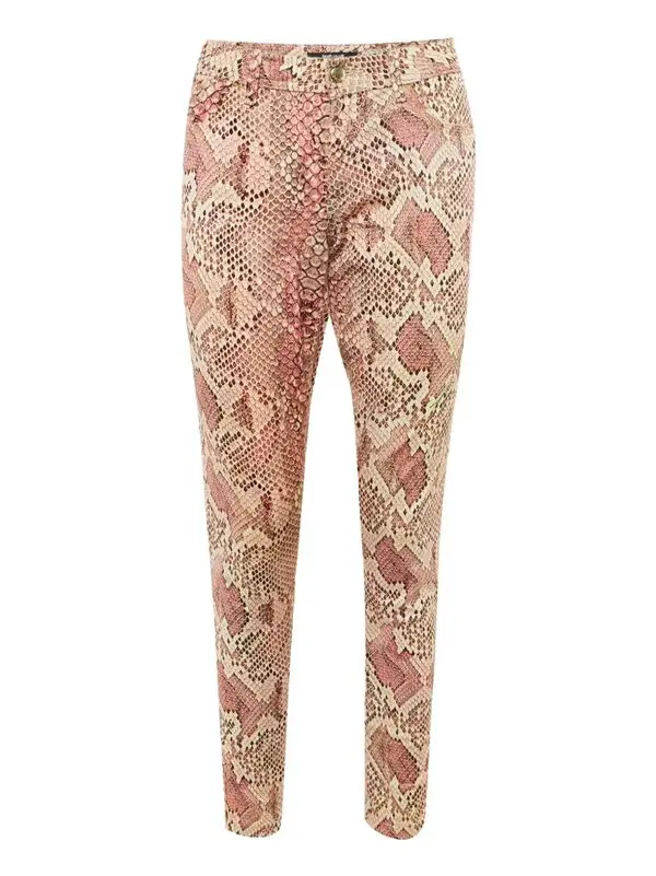 Just Cavalli Pink Animal Print Skinny Fit Jeans - Neutrals