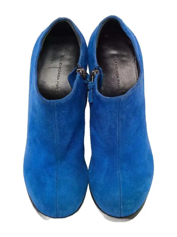 Balenciaga Suede Ankle Boots - Blue