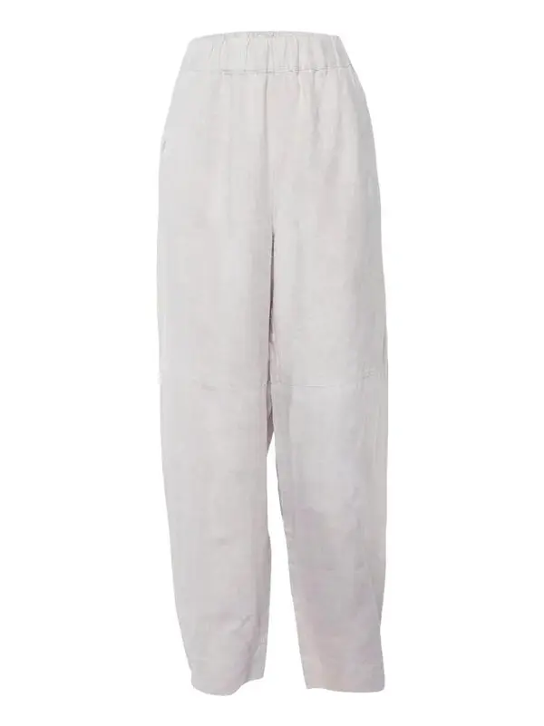 GANNI Purple Hemp Baggy Trousers - Neutrals