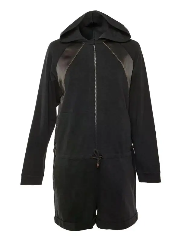 Brunello Cucinelli Knitted Hooded Playsuit - Grey