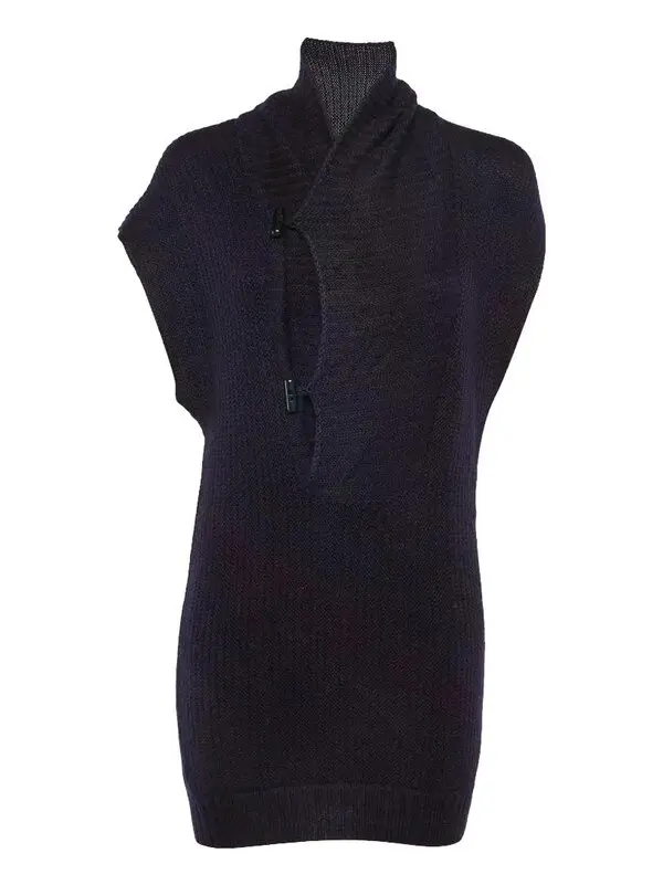 Chloé Alpaca Toggle-button High Neck Sweater - Blue