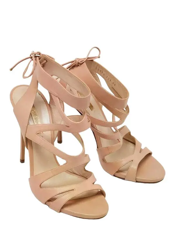 Casadei Strappy Open-toe Leather Heeled Sandals - Neutrals