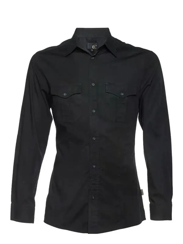 Just Cavalli Long Sleeve Cargo Shirt - Black