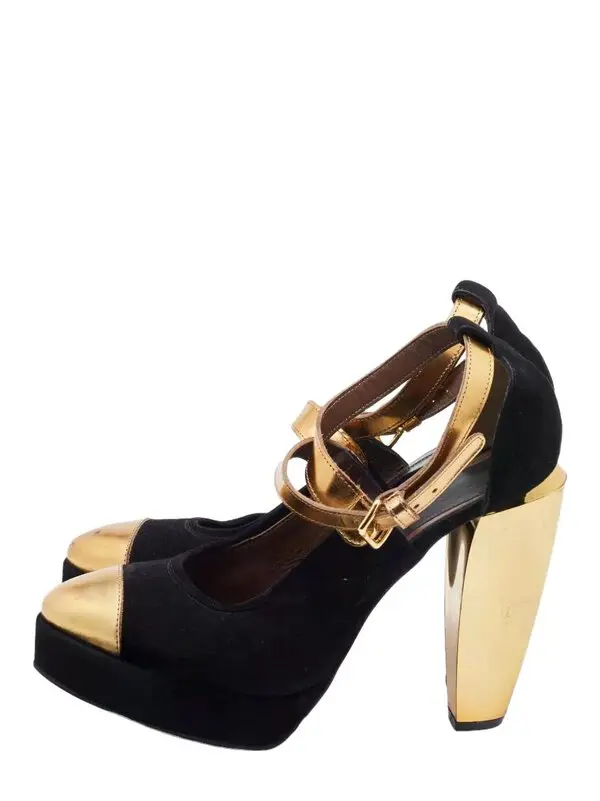 Marni Platform Ankle-strap Pumps - Black