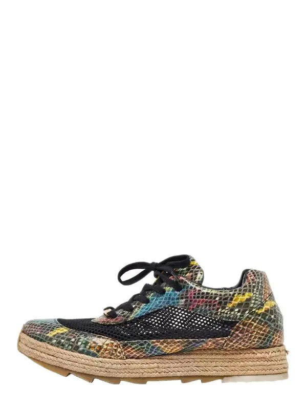 Stella McCartney Python-effect Mesh Sneakers - Black