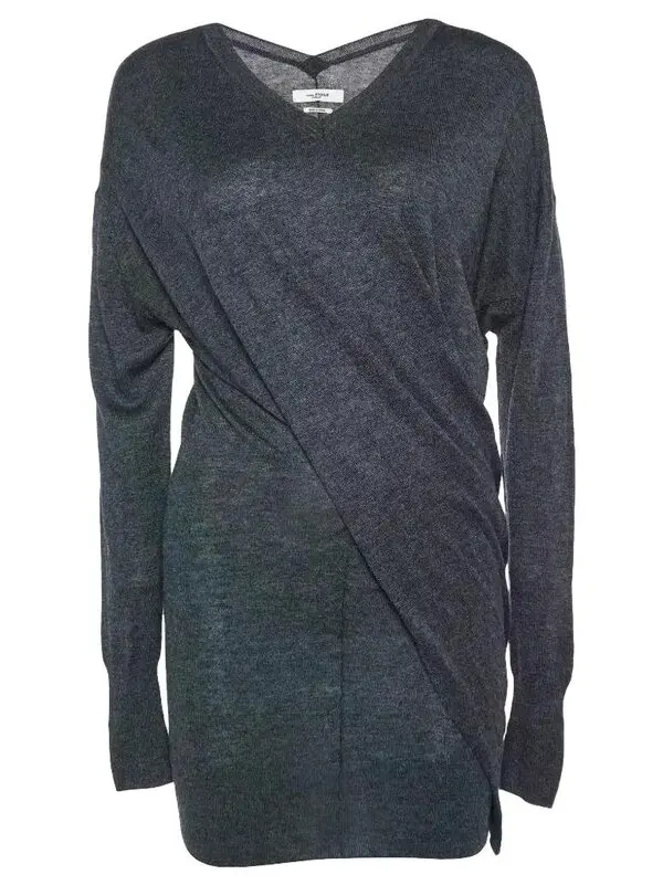 MARANT ETOILE Draped Mini Dress - Grey