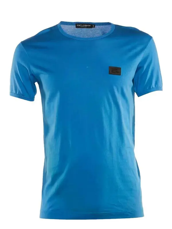 Dolce & Gabbana Round-neck Cotton T-shirt - Blue