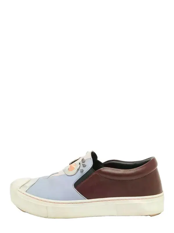 Fendi Face Motif Slip-on Sneakers - Blue