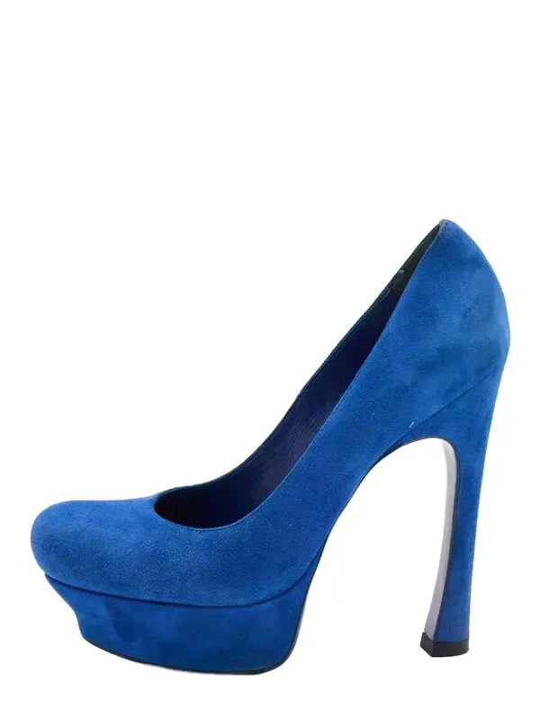 Saint Laurent Palais Platform Pumps - Blue