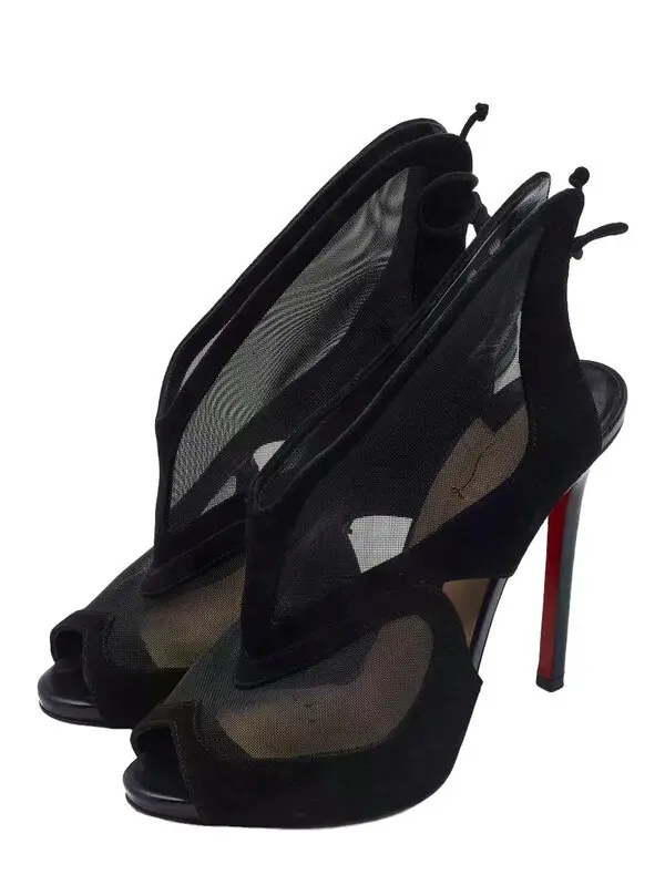 CHRISTIAN LOUBOUTIN Suede Ankle Boots - Black