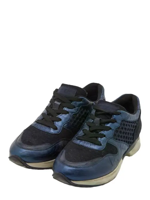 TOD'S Leather-panelled Low-top Sneakers - Black