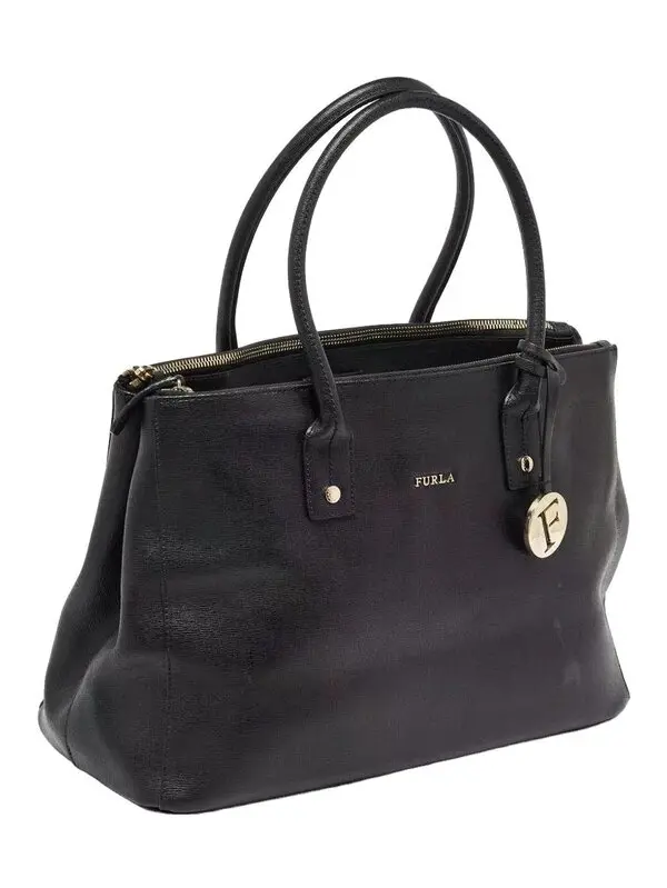 Furla Linda Leather Tote Bag - Black