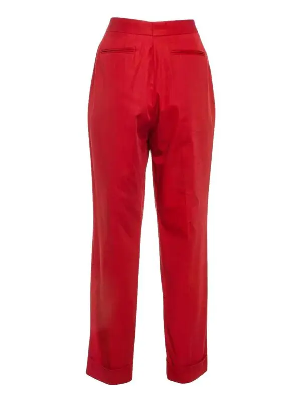 Bottega Veneta Cotton Pleated Trousers - Red