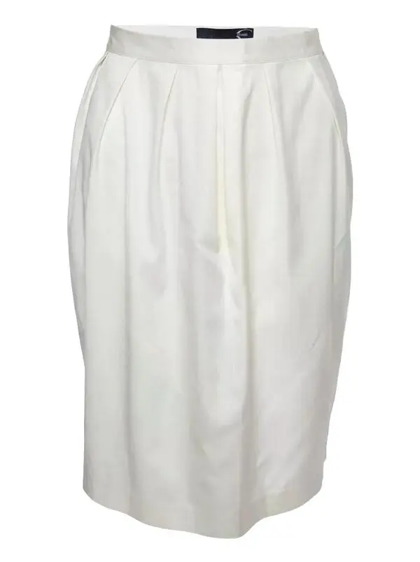 Just Cavalli Pleated Twill Skirt - Neutrals