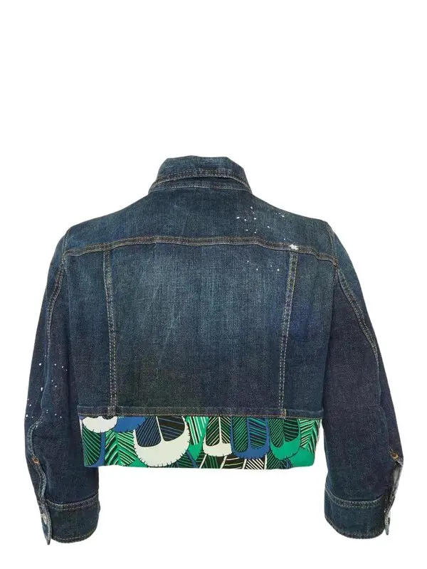 Dsquared2 Cropped Denim Jacket - Blue