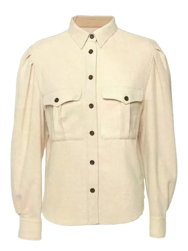 MARANT ETOILE Beige Puff Sleeve Shirt - Neutrals