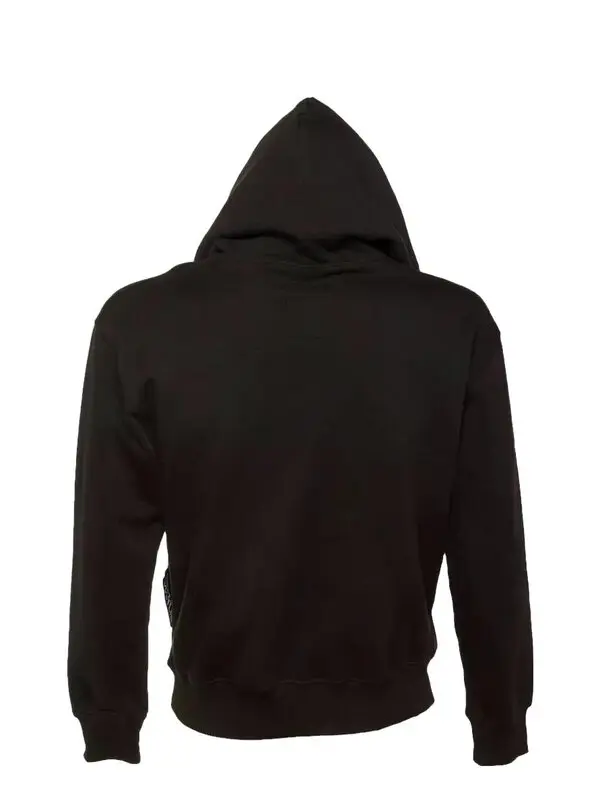 Versace Couture Logo Embroidered Hoodie - Black