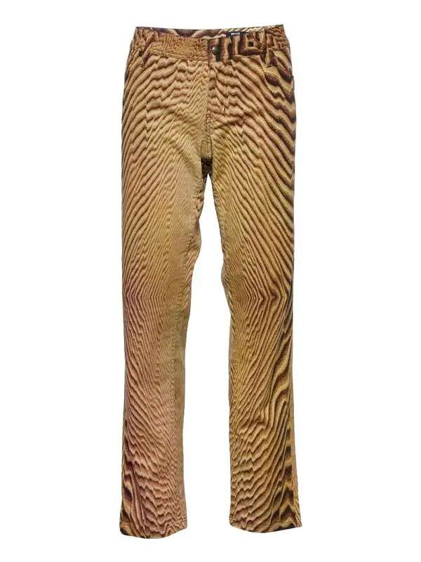 Just Cavalli Animal Print Straight Leg Jeans - Neutrals