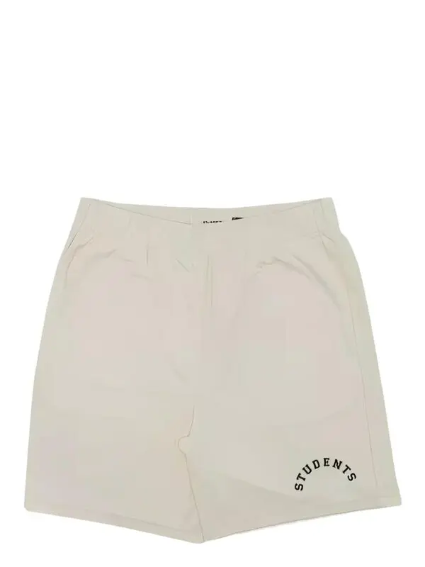 STUDENTS Name Logo-print Jersey Shorts - Neutrals