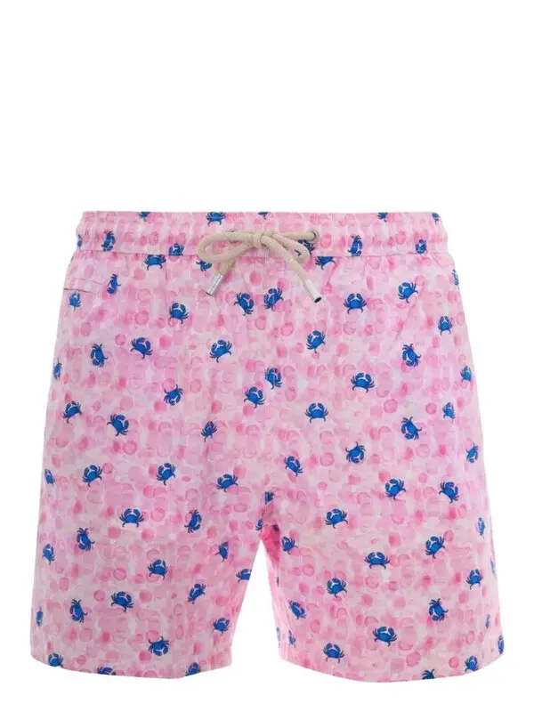 MC2 SAINT BARTH Swim Shorts With Crab Print - Pink