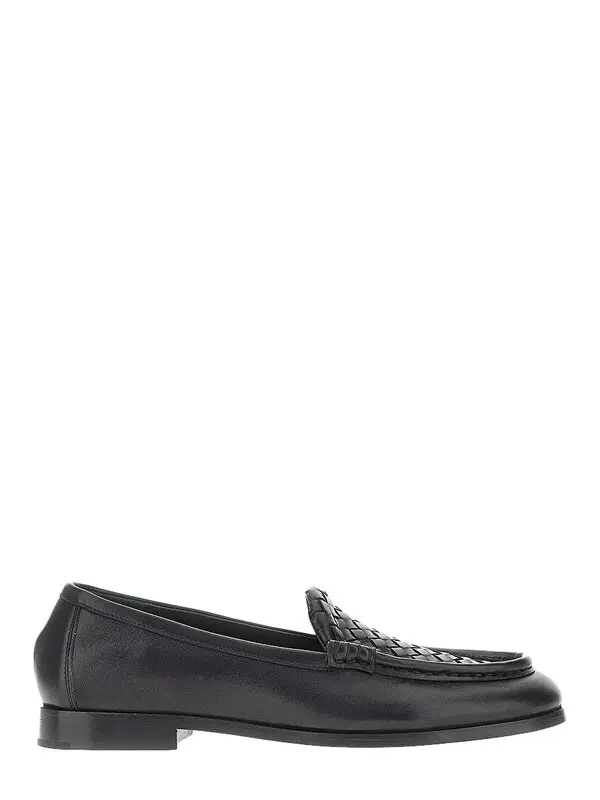 Bottega Veneta Silenzio' Nappa Leather Loafers - Black
