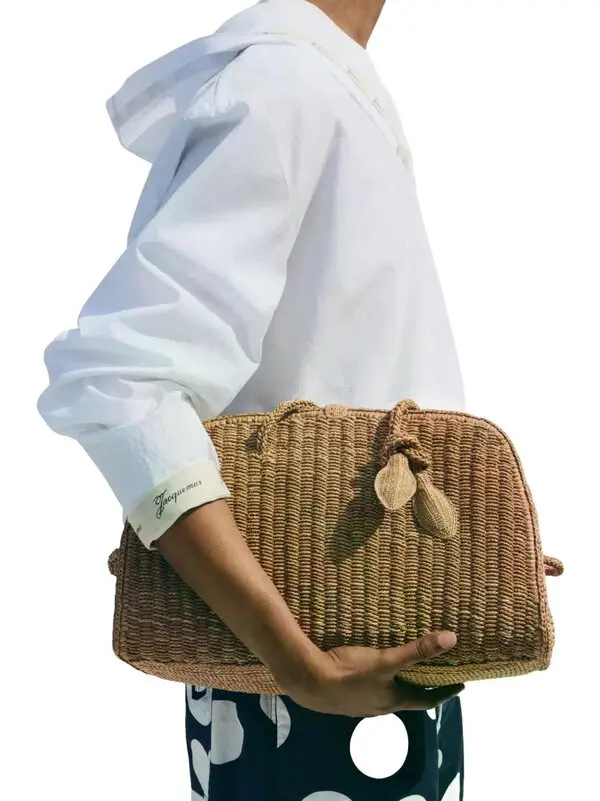 Jacquemus Turismo Raffia Bag - Neutrals