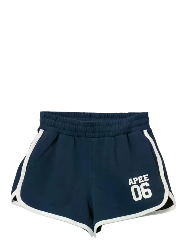AAPE BY *A BATHING APE Apee™ A Bathing Ape® Navy Graphic Detail Shorts - Blue