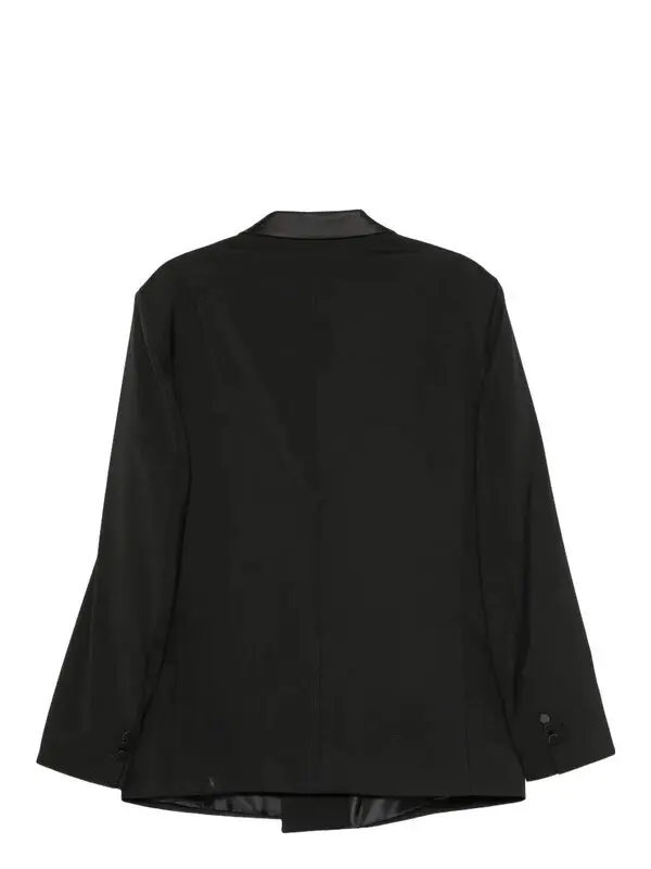 MARSEM Double-breasted Peak-lapel Blazer - Black