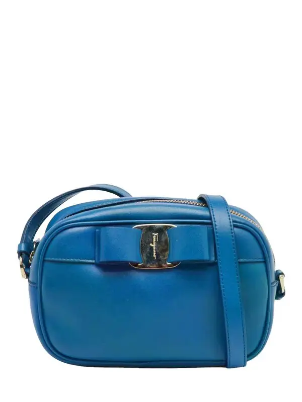 FERRAGAMO Vara Bow Crossbody Bag - Blue
