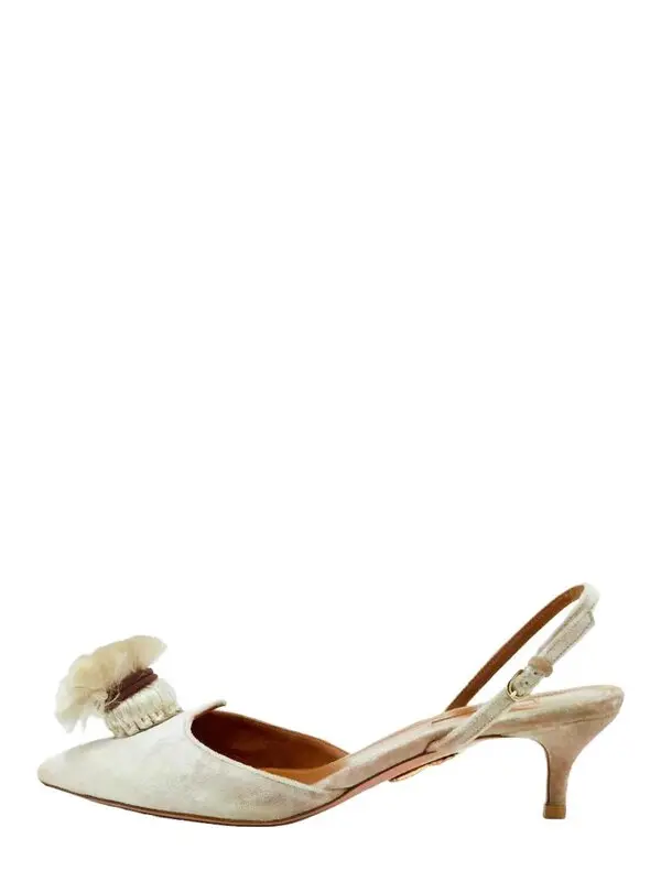 AQUAZZURA Powder Puff Slingback Pumps - Neutrals