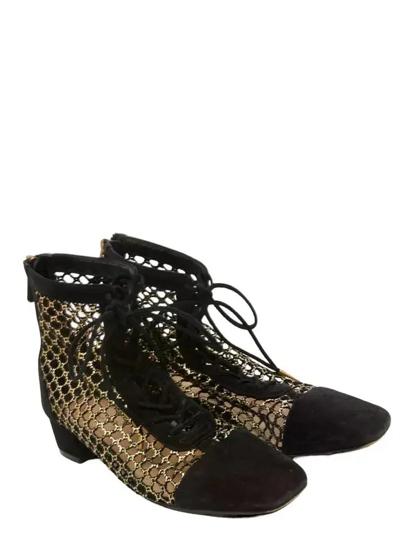 Dior D-naughtily Lace-up Ankle Boots - Black