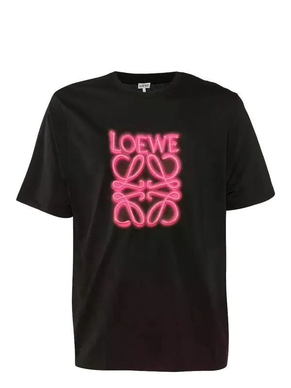 Loewe Anagram-embroidered T-shirt - Black