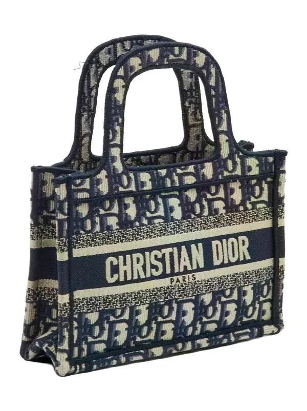 Dior Book Tote Oblique Canvas Bag - Blue