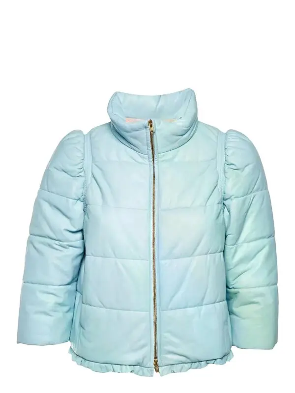 Miu Miu Padded Leather Jacket - Blue