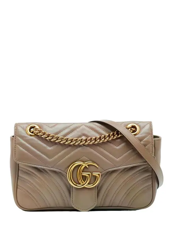 Gucci Gg Marmont Matelassé Shoulder Bag - Brown