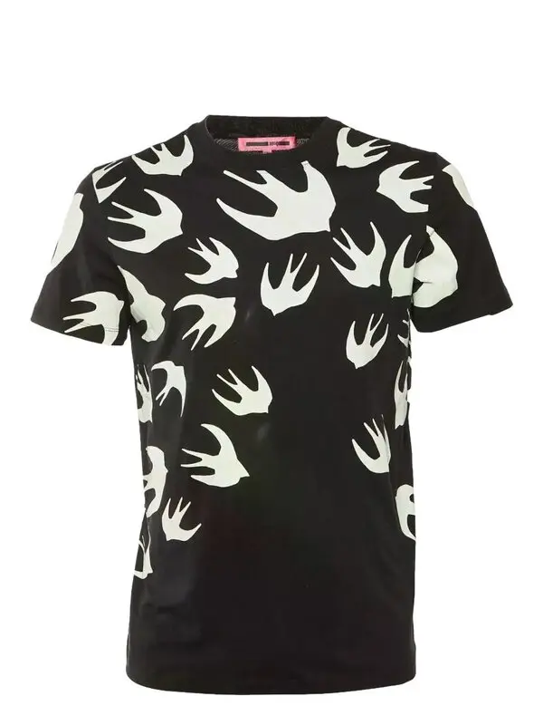 Alexander McQueen Swallow-print T-shirt - Black