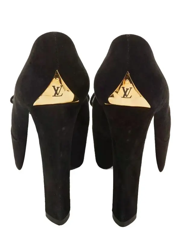 LOUIS VUITTON Peep-toe Platform Pumps - Black