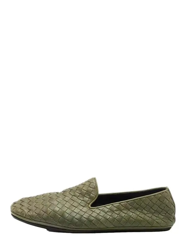 Bottega Veneta Intrecciato Leather Loafers - Green